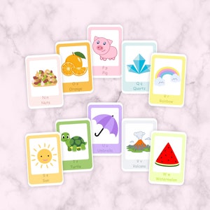 Printable Alphabet Flash Cards, Toddlers Preschool Early Learning ...