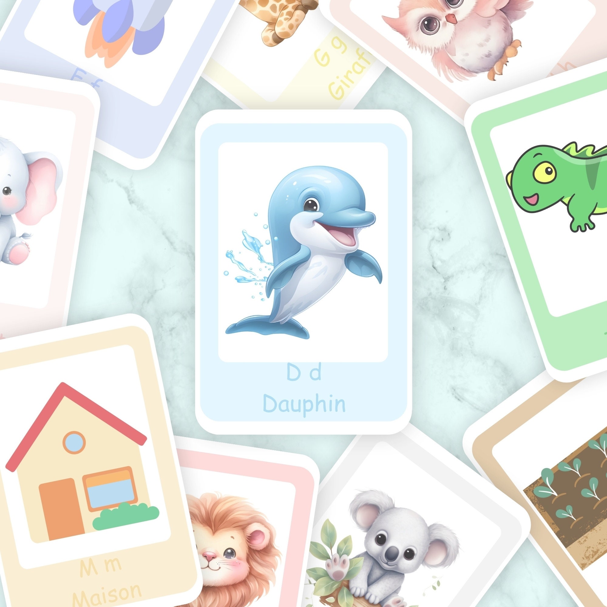 French Alphabet Flashcards, Digital Download, Montessori, Printable ...