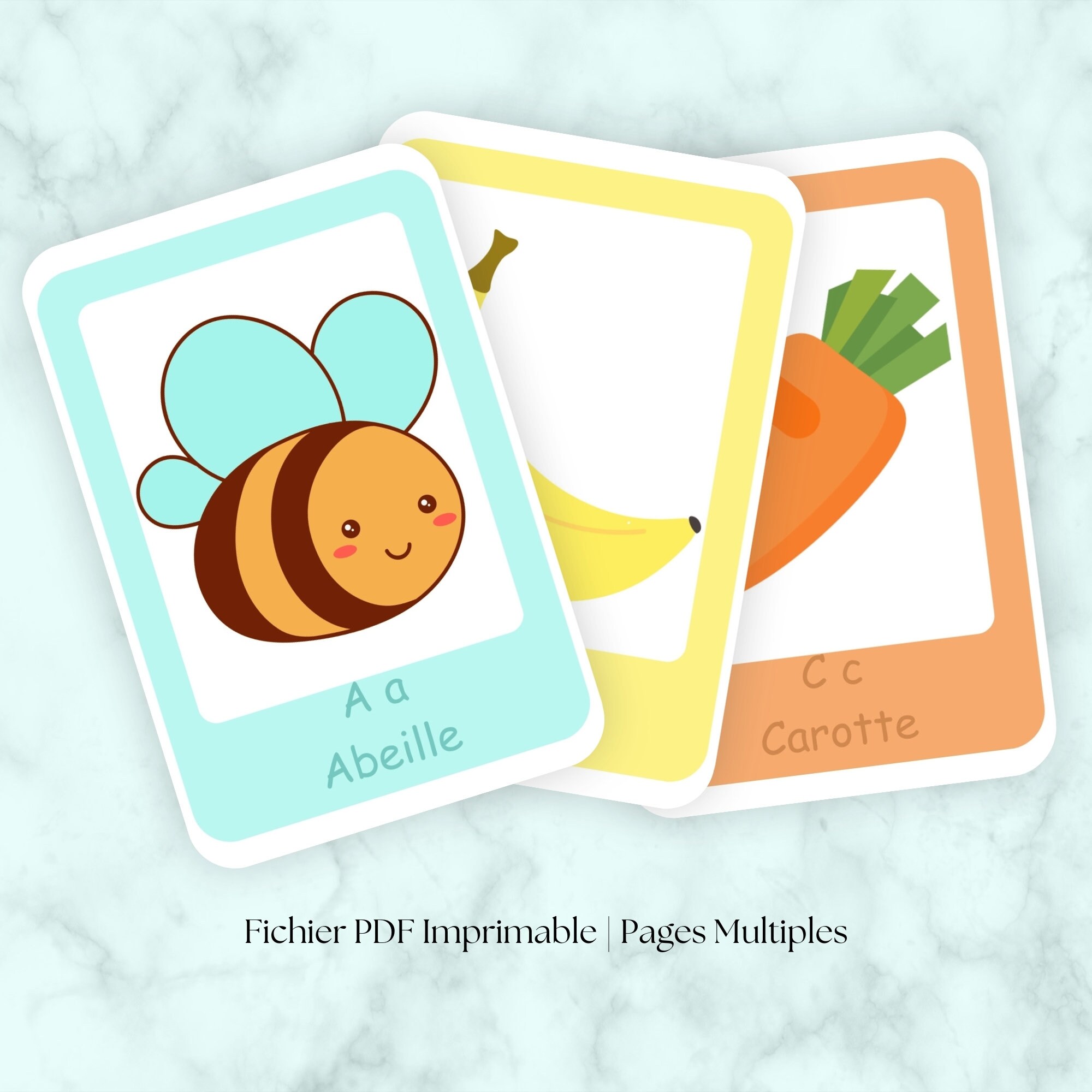 French Alphabet Flashcards, Digital Download, Montessori, Printable ...