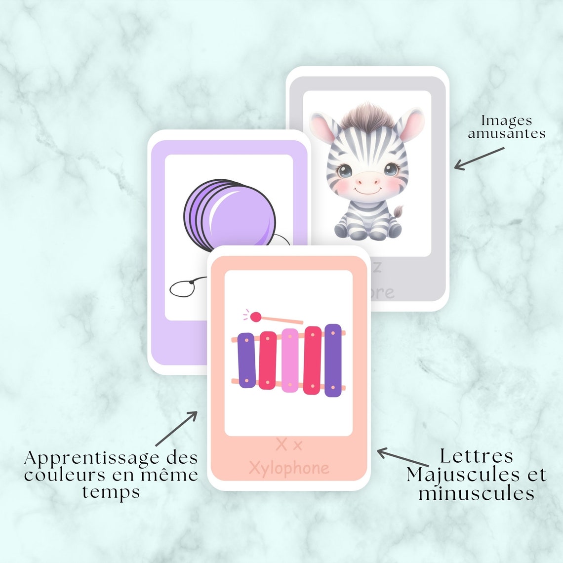 French Alphabet Flashcards, Digital Download, Montessori, Printable ...