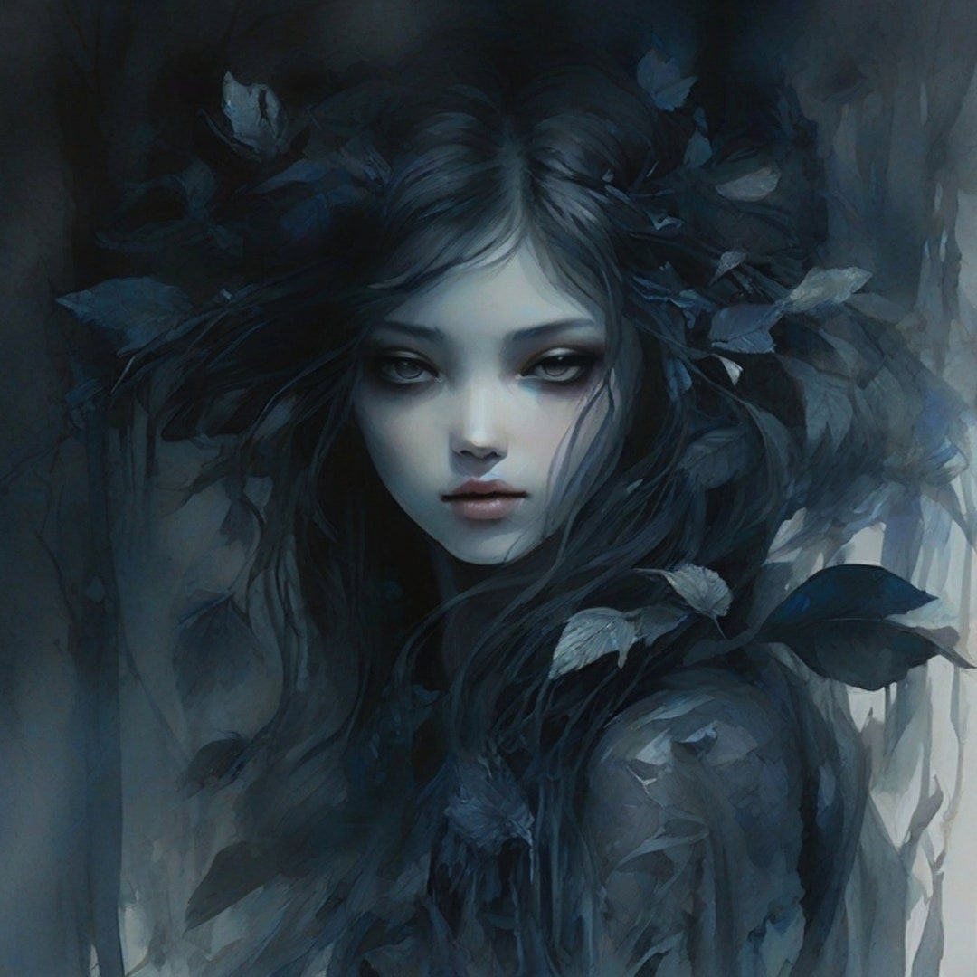 A Chic and Mysterious Nymph, Dark Work, Ideal for a Bedroom, Gothic ...