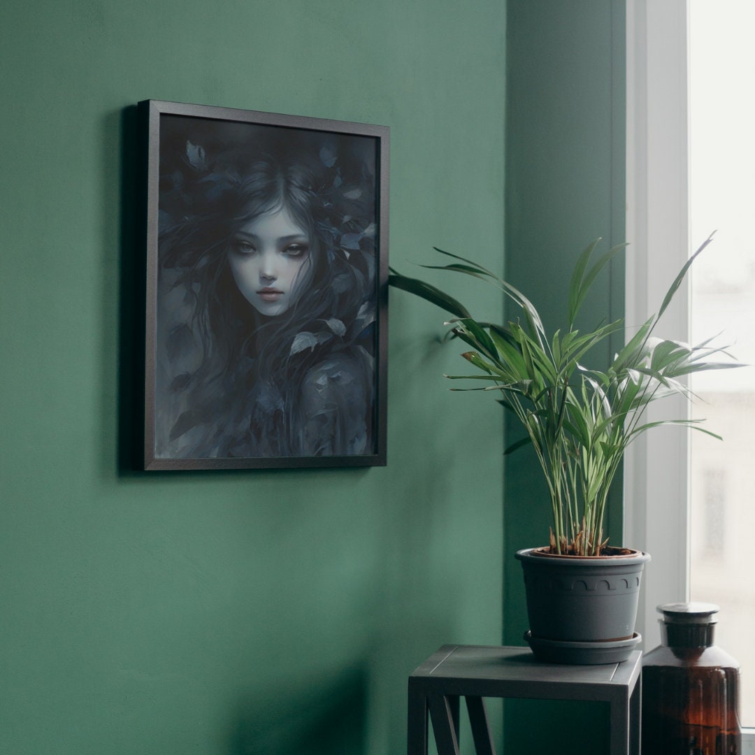 A Chic and Mysterious Nymph, Dark Work, Ideal for a Bedroom, Gothic ...