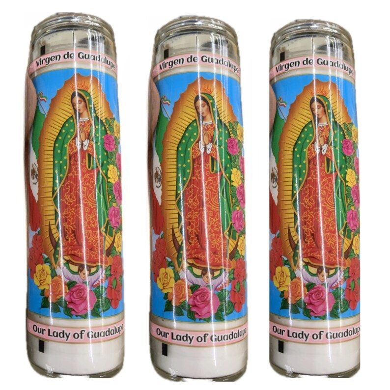 Veladora Virgen De Guadalupe (3 Piezas) - Etsy