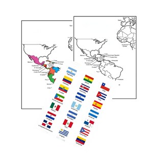Hispanic Maps and Flags Learning Spanish (digital to Email) - Etsy