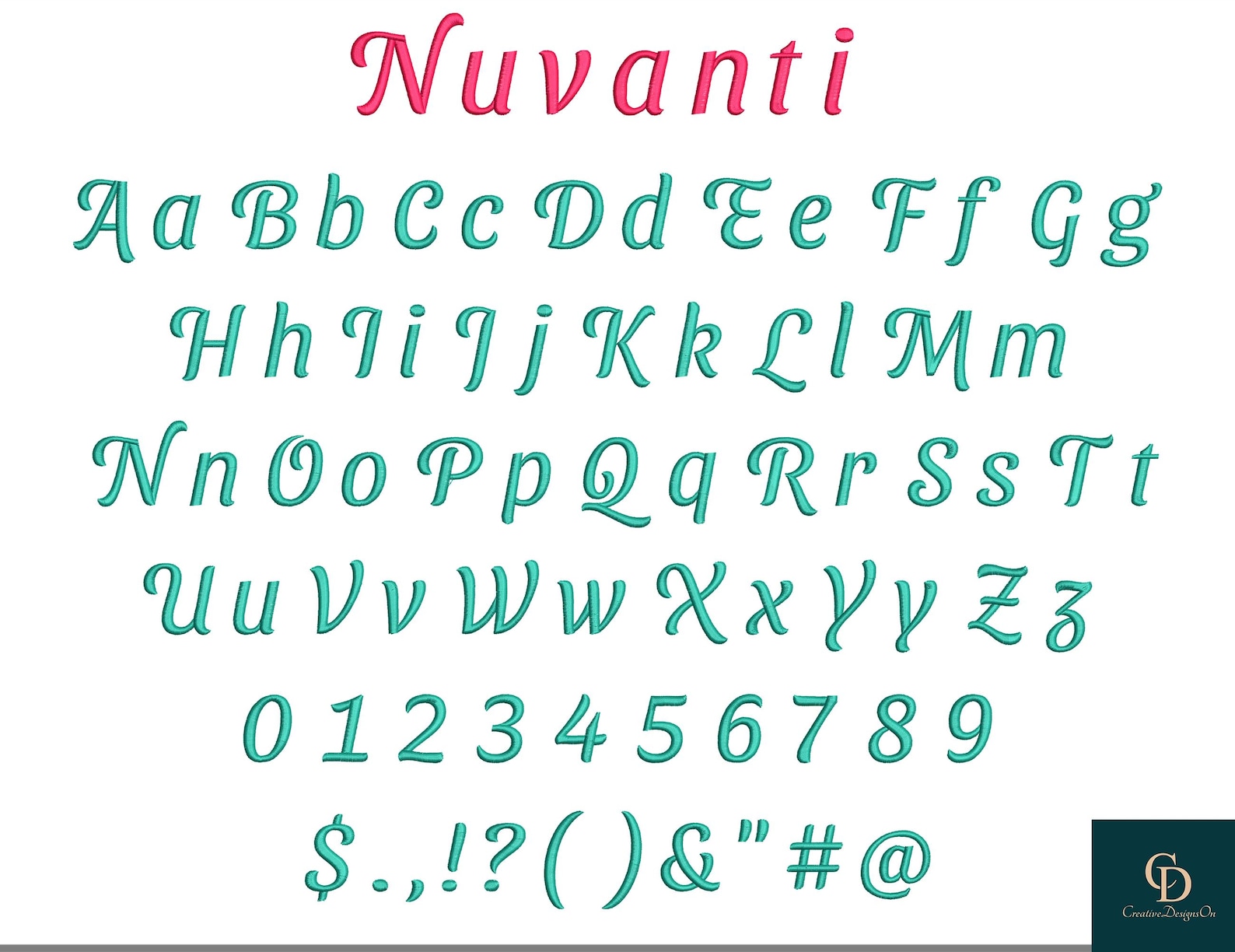 8 Boho Script Machine Embroidery Fonts: BX, PES, DST (instant Download ...