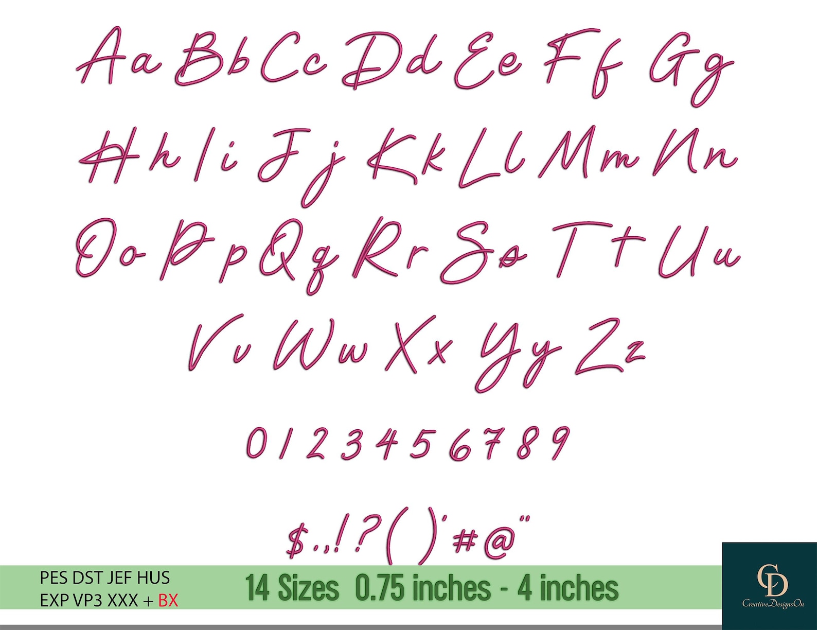 Signature Embroidery Font - Handwritten Bestselling Script Font - 14 ...