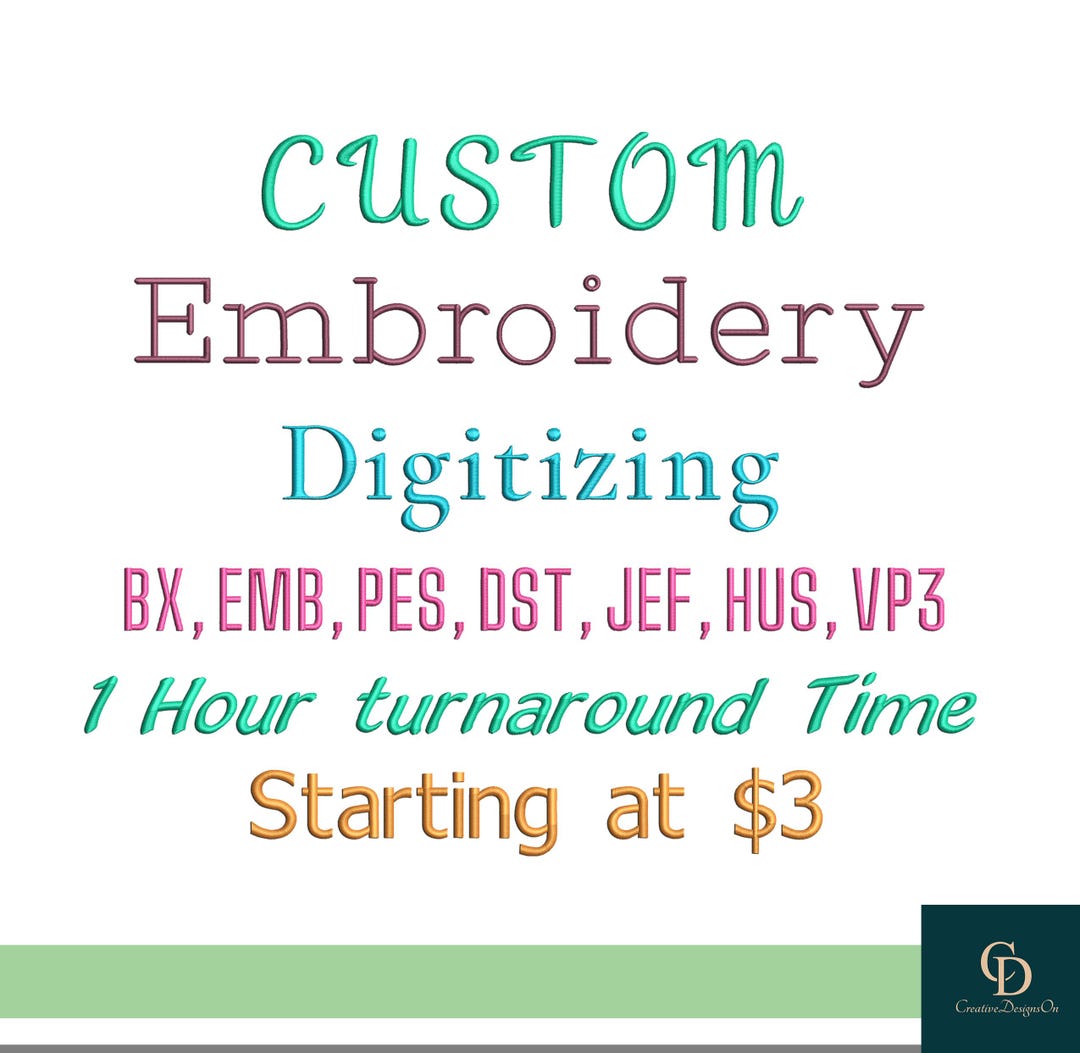 Custom Machine Embroidery Digitising, Embroidery Logo and Images ...