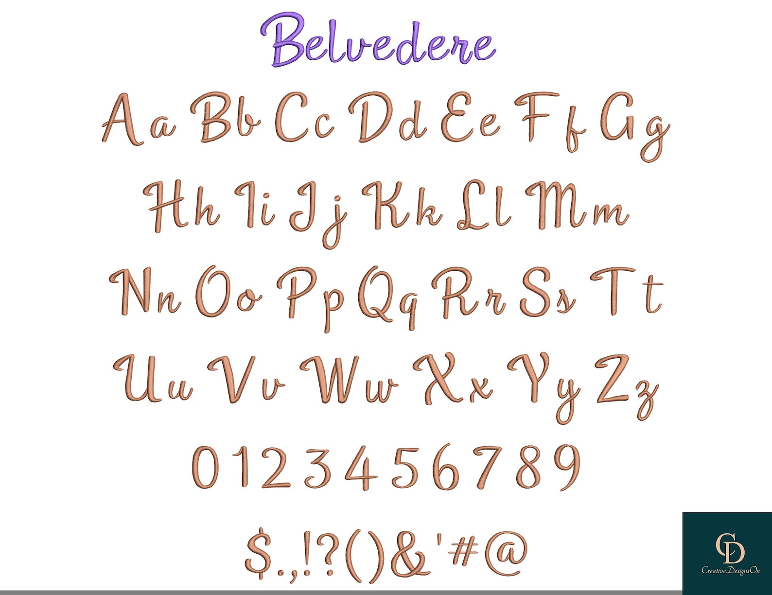8 Boho Script Machine Embroidery Fonts: BX, PES, DST (instant Download ...