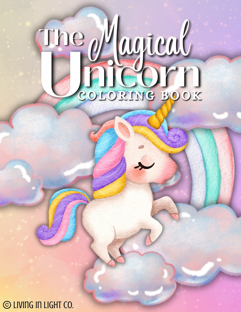 The Magic Unicorn Coloring Book - Etsy