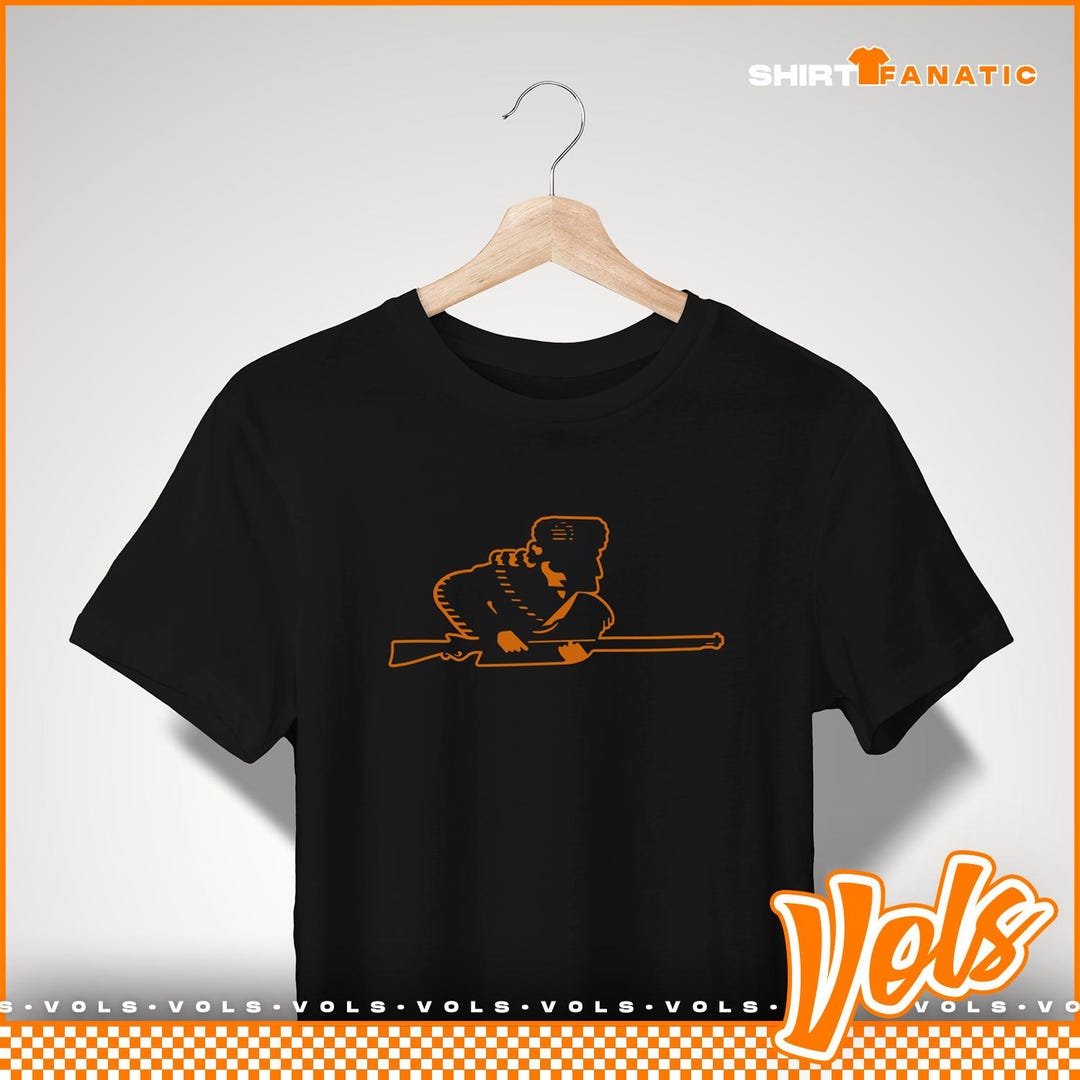 Tennessee Vols Rifleman Shirt, Black Relaxed Fit, Vintage Tee, Premium ...