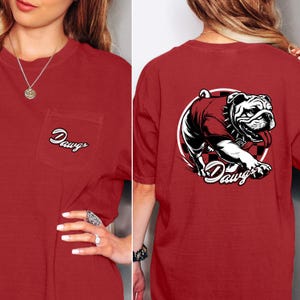 Georgia Bulldogs Vintage Pocket T-shirt, Red Relaxed Fit, Dawgs Tee ...