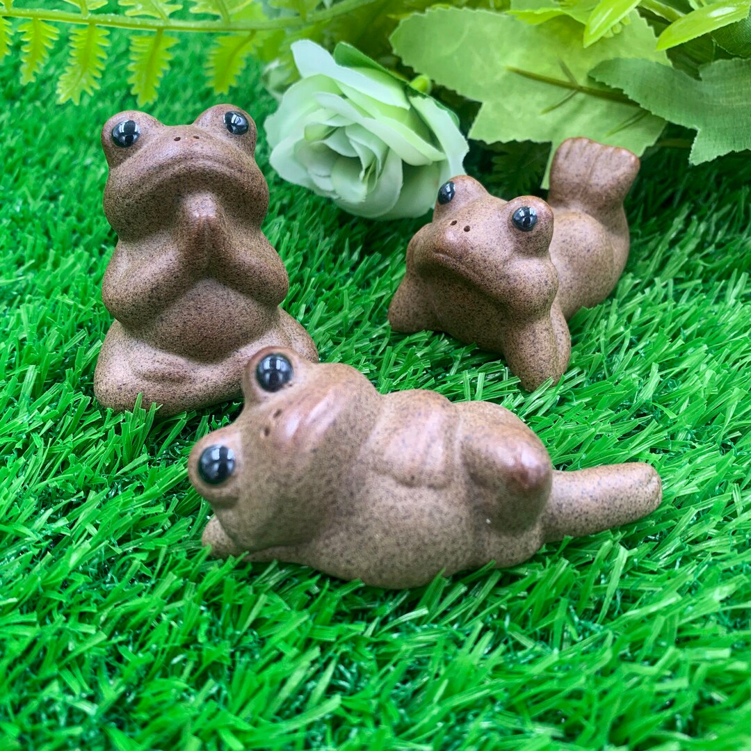 Ceramic Frog Decoration, Kungfu Tea Pet, Stoneware Tree Frog Sculpture ...