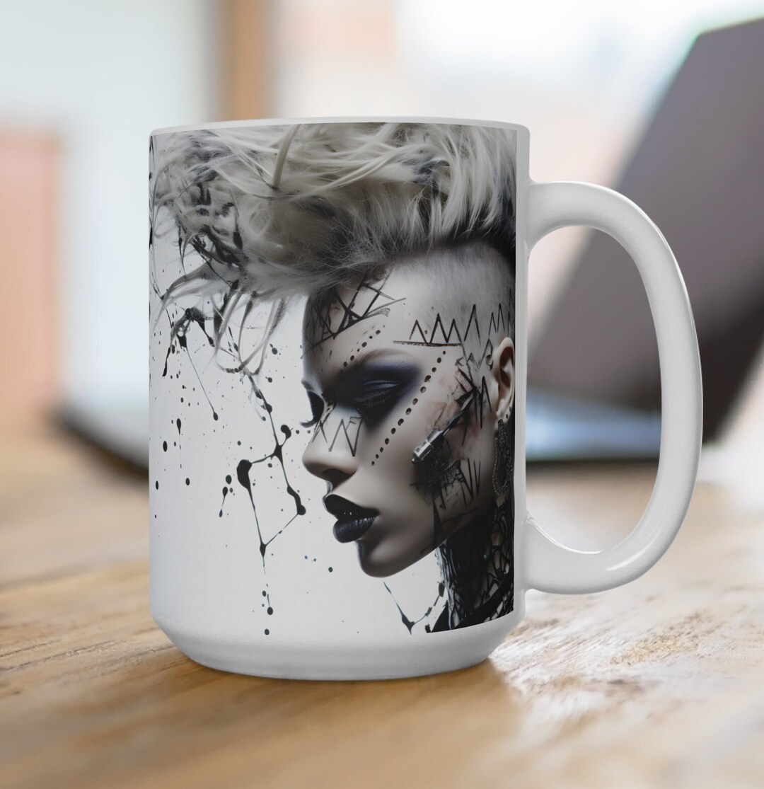Goddess Mug 15oz, Cyberpunk Goddess Coffee Cup, Diverse Beauty ...