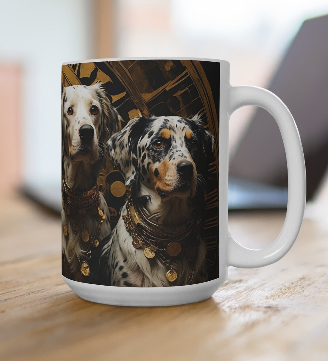 English Setter Mug 15oz, English Setter Coffee Cup, Steampunk Pets ...