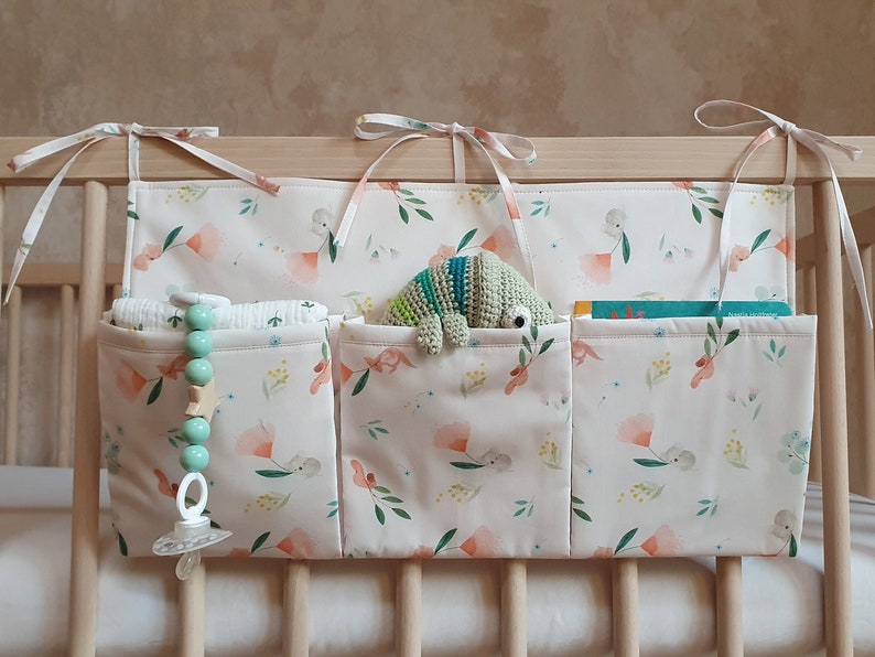 Sewing Pattern for Nursery Crip Caddy Organizer Hanging Bed Pocket ...