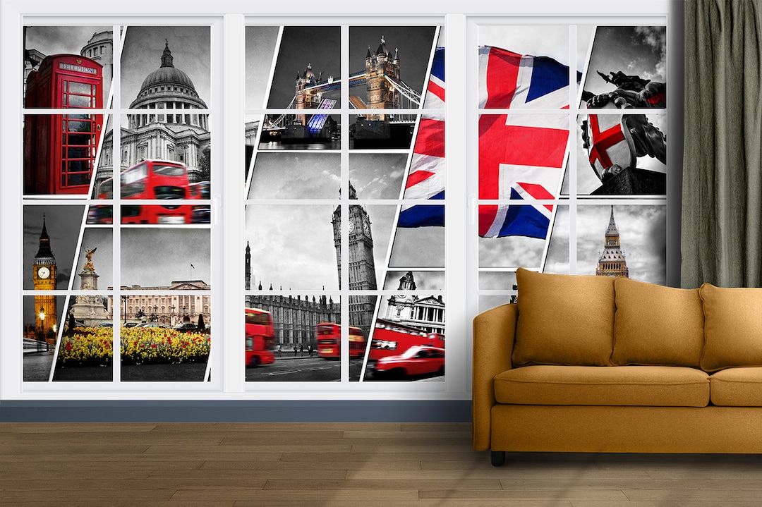 3D Window Collage of the Symbols of London England Symbol Wallpaper ...