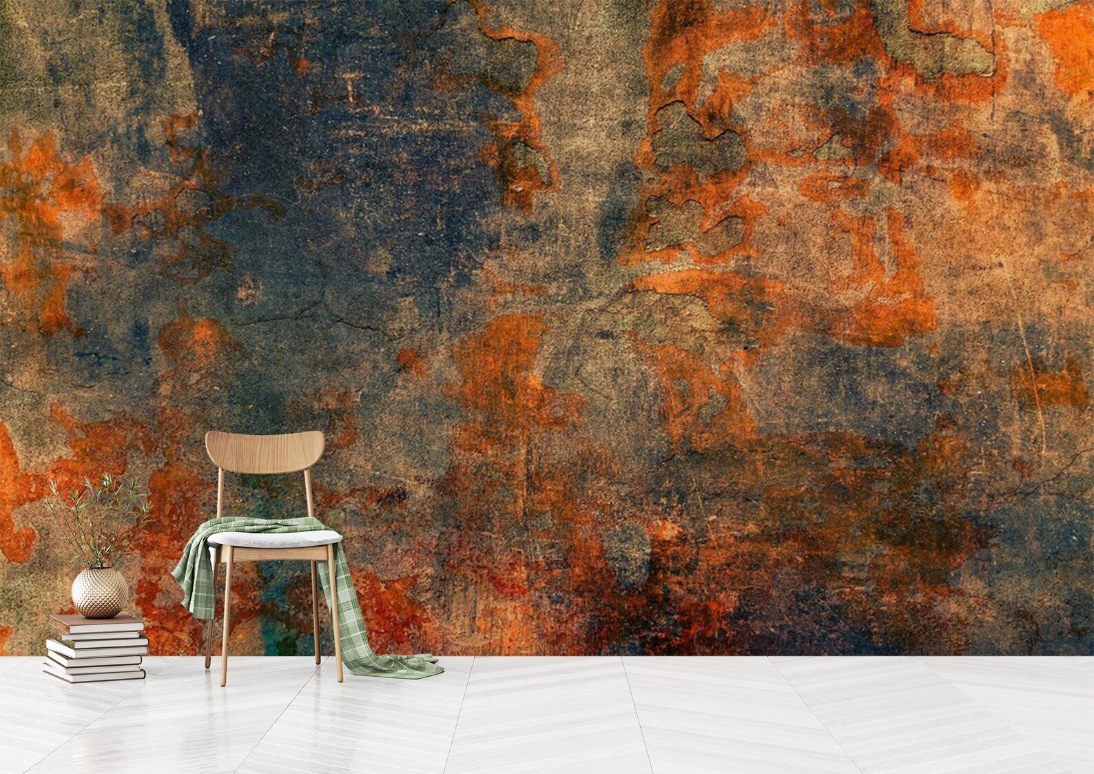 Rusty Metal Wallpaper, Rust Wall Mural, Metal Peel and Stick Wallpaper ...