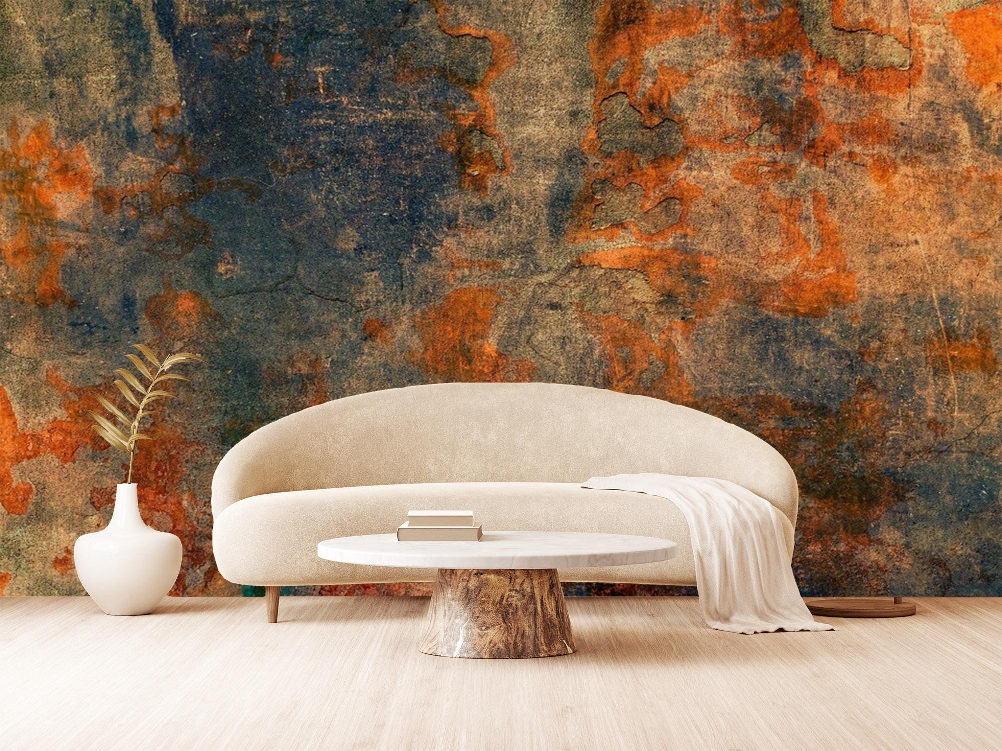 Rusty Metal Wallpaper, Rust Wall Mural, Metal Peel and Stick Wallpaper ...