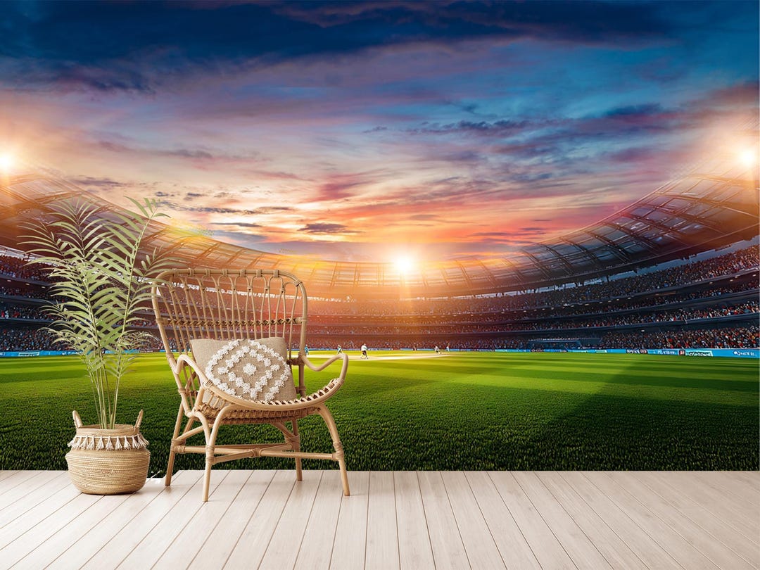 Football Stadium Wallpaper Mural: Sports Peel and Stick, Non-woven ...