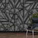 3D Abstract Living Room, Office Mural, Modern Architecture Anthracite ...