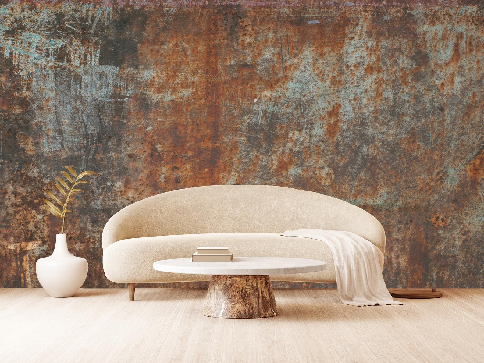 Rusty Metal Wallpaper: Peel and Stick Rust Wall Mural - Etsy