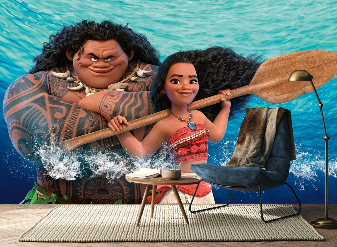 Moana Peel and Stick Wall Mural: Nursery Decor, Non-woven Wallpaper - Etsy