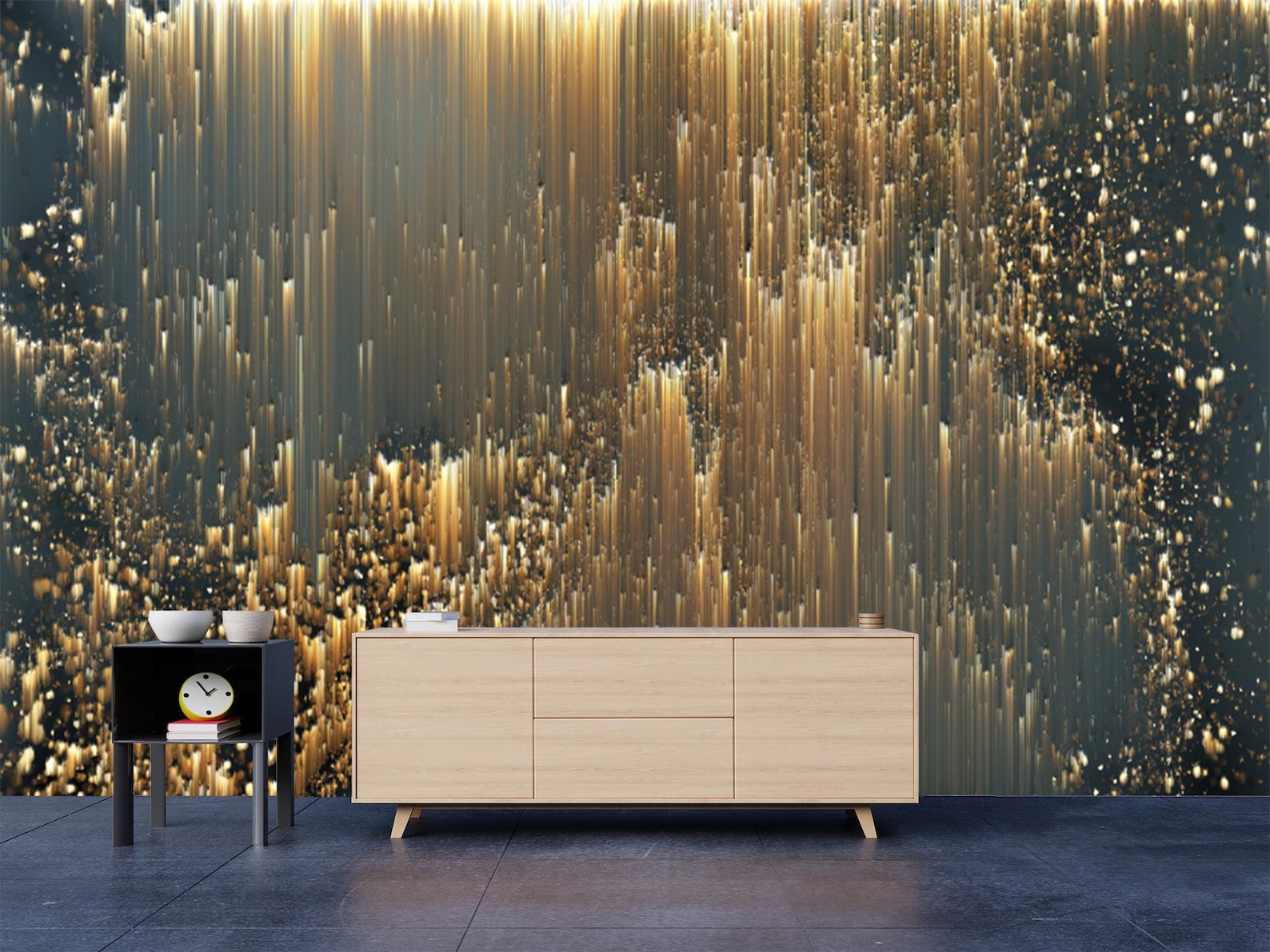 Gold Luxury Wallpaper,gold Strip Wall Design,self-adhesive,peel and ...