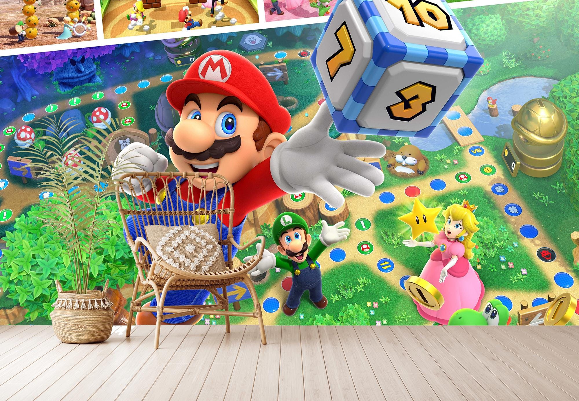 Super Mario Game Room Wallpaper Mural: Self-adhesive Non-woven - Etsy