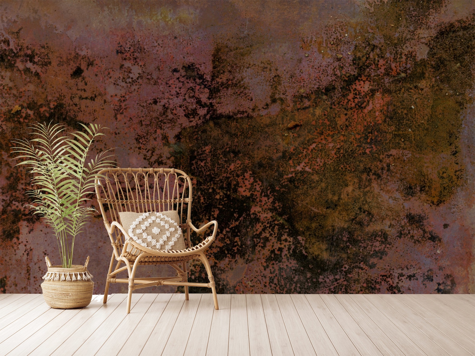Rusty Metal Wallpaper, Rust Wall Mural, Metal Peel and Stick Wallpaper ...