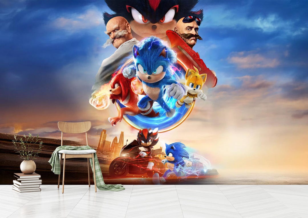 Sonic the Hedgehog 3 Wall Mural: Self-adhesive Non-woven Wallpaper - Etsy
