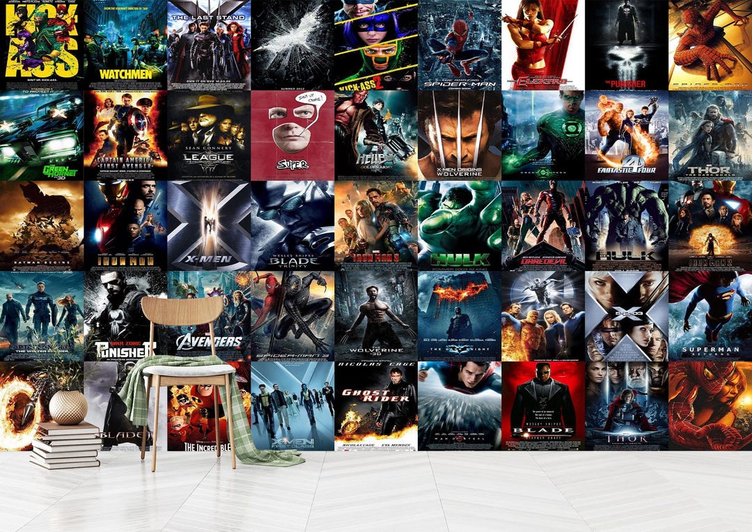 Movie Posters Wallpaper Mural: Self-adhesive Non-woven Peel and Stick ...