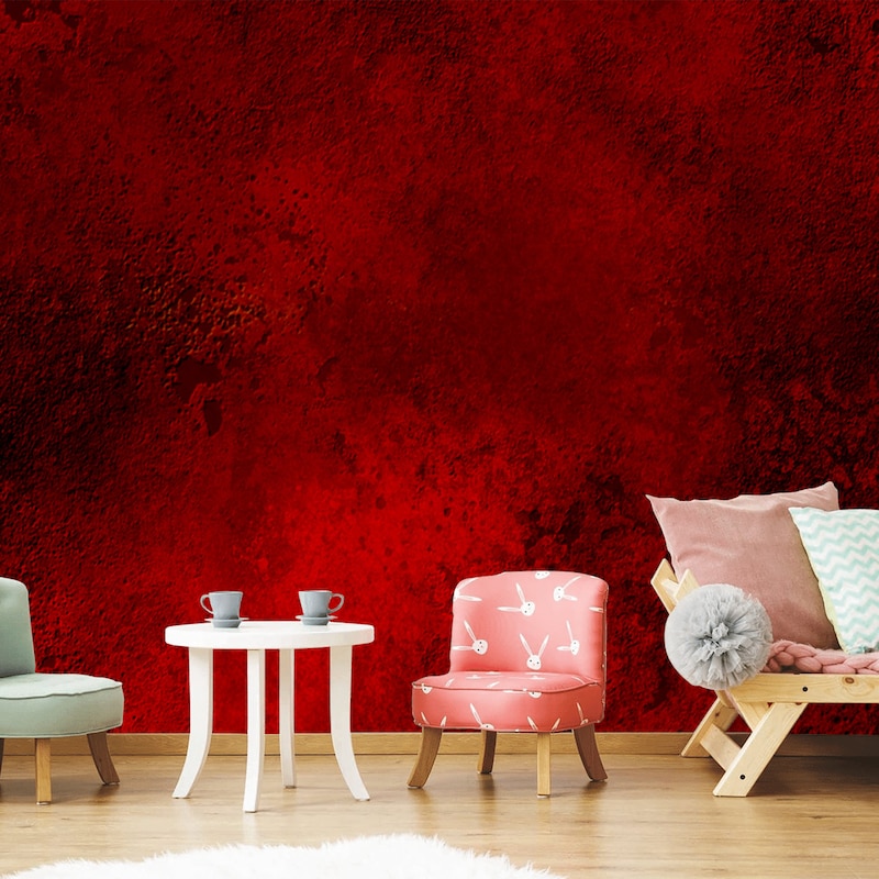 Red Wallpaper - Etsy