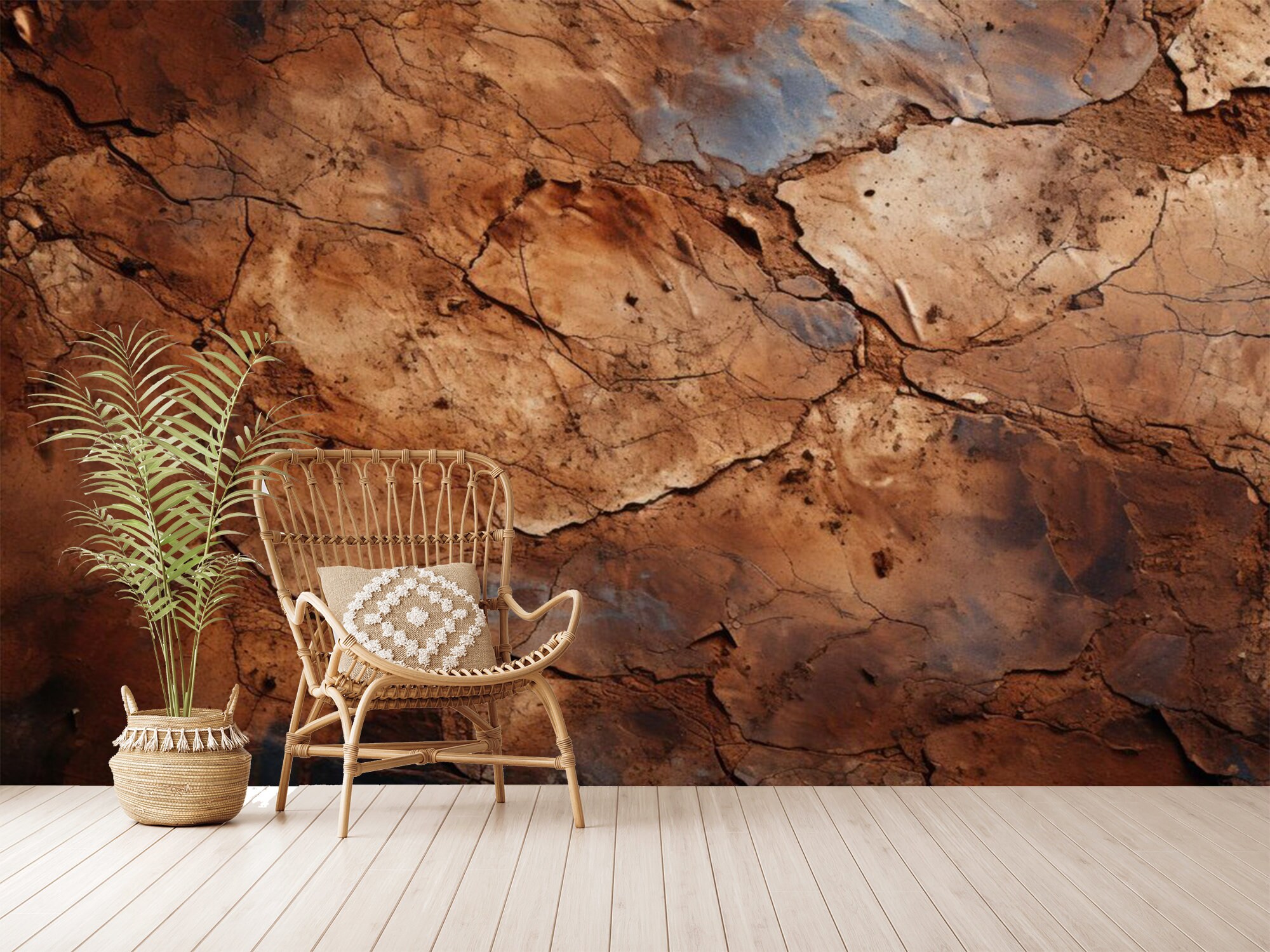 Rusty Metal Wallpaper, Rusty Brown Wall Design, Copper Look Vintage ...