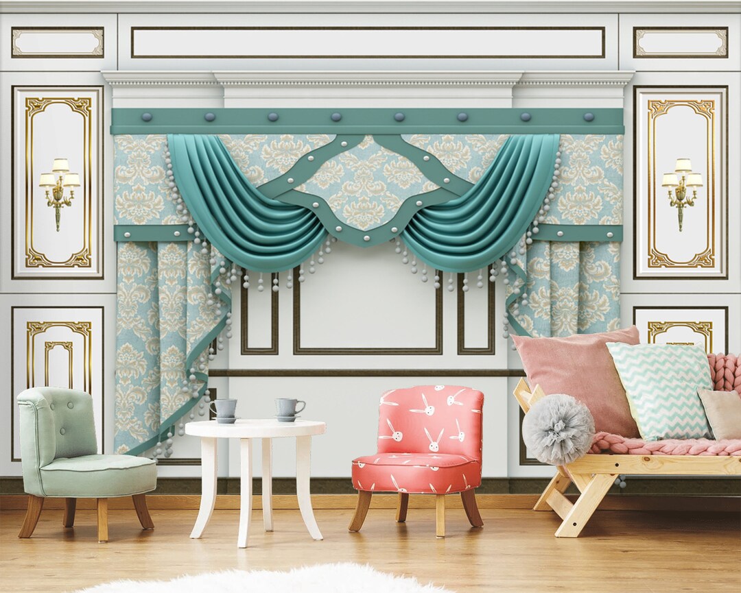 3D Molded Wallpaper. Herringbone Parquet Wallpaper. 3D Representation ...