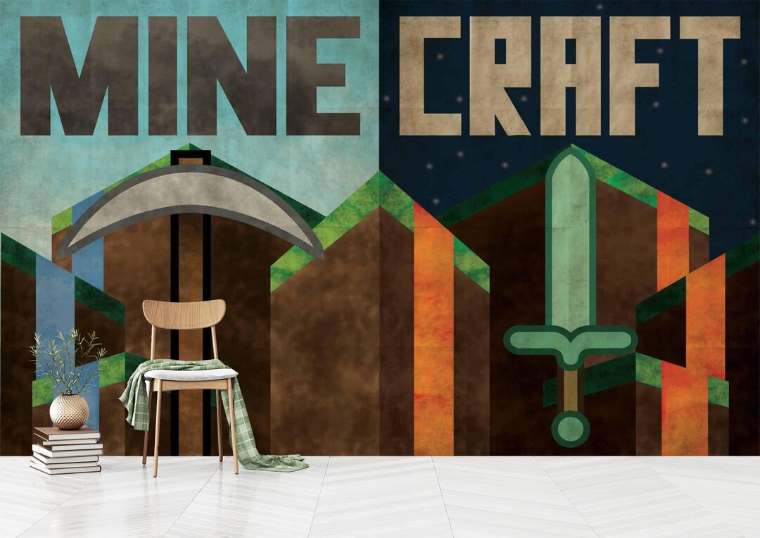 Minecraft Wallpaper, Minecraft Game Room, Self Adhesive, Peel and Stick ...