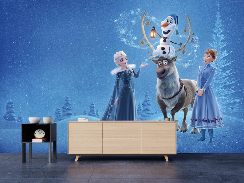 Frozen Elsa and Anna Themed Kids Room Wallpaper Peel and Stick,kids ...