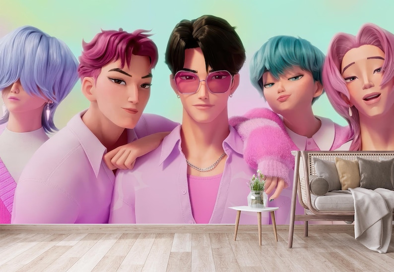 Kpop Demon Hunters Wallpaper: Saja Boys Art - Etsy