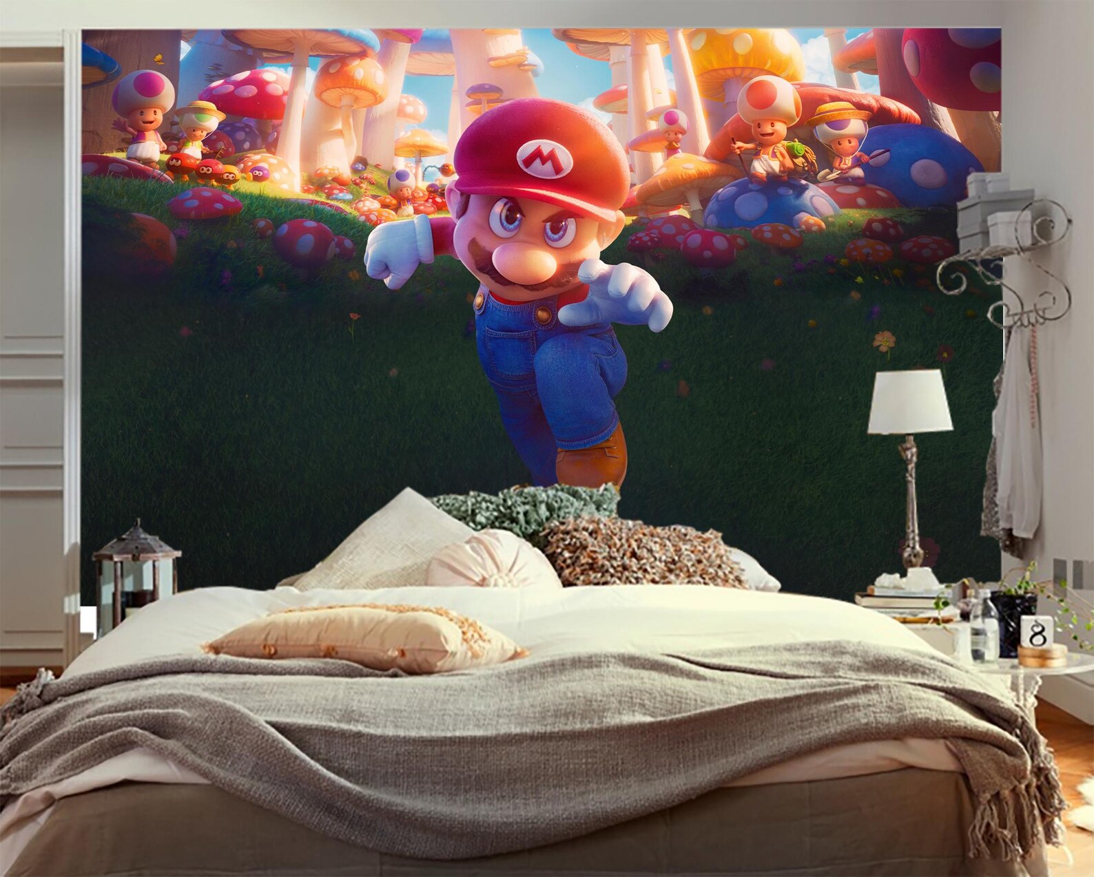 Super Mario Wallpaper,super Mario Peel Stick, Mario Wall Art,self ...