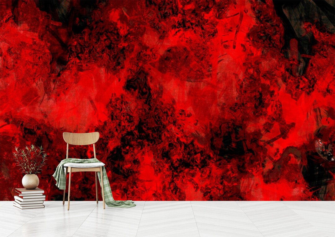 Red Marble Wallpaper, Red + Black Marble Seamless Background Texture ...