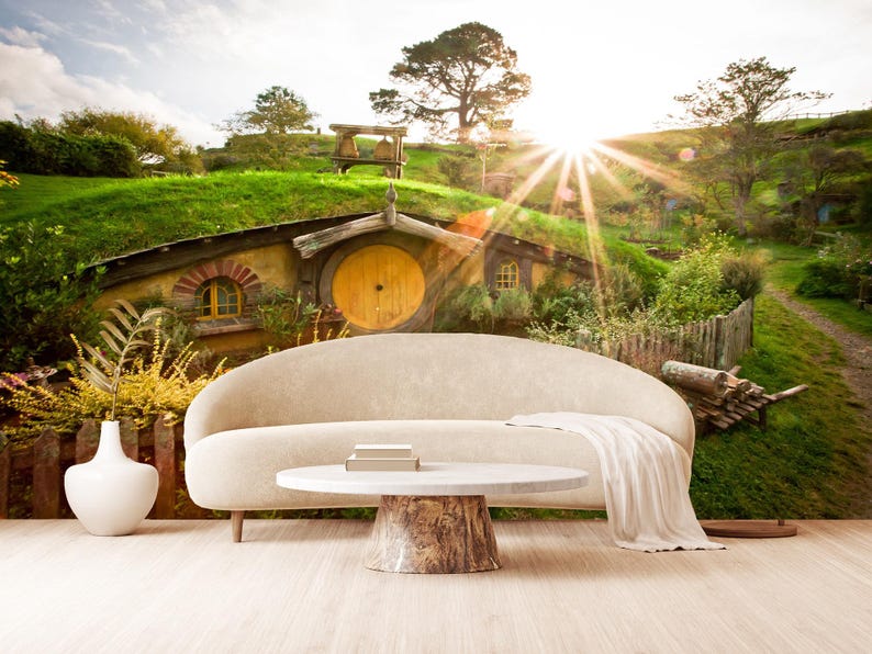 Hobbit House Mural, Peel and Stick Wallpaper, Movie Wall Decor - Etsy