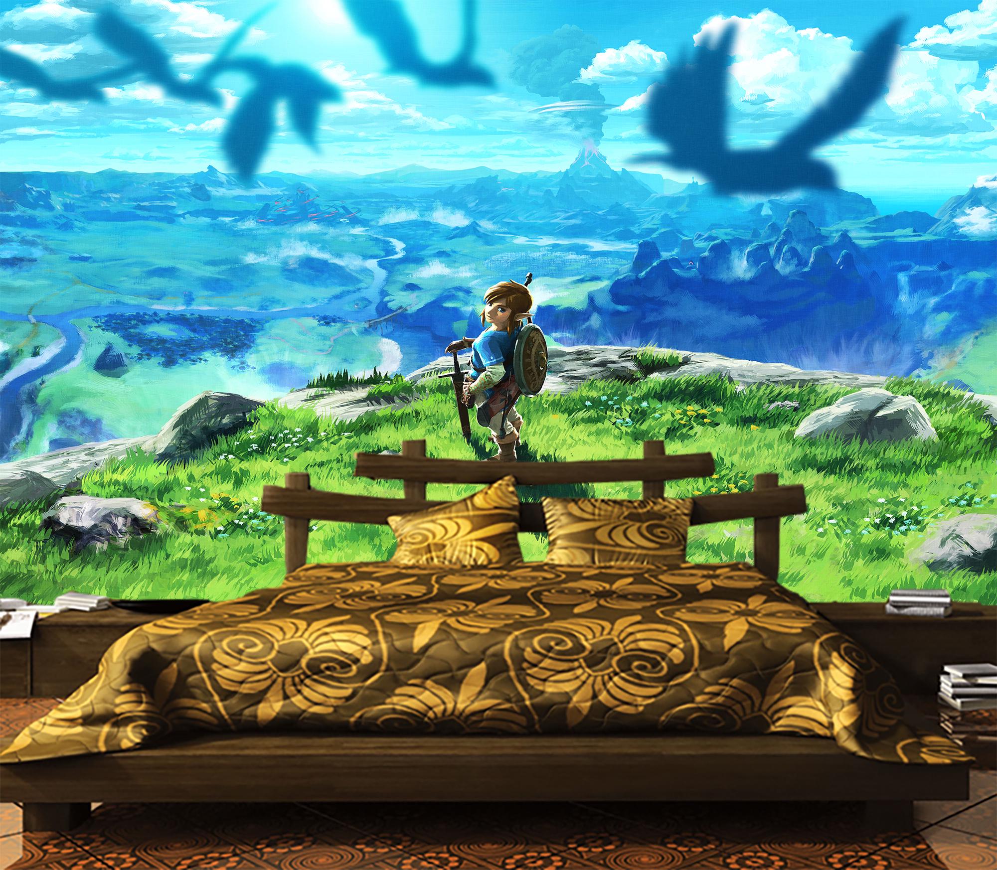 Zelda Wallpaper Zelda Mural Legend of Zelda Vinyl Wallpaper Wall Mural ...