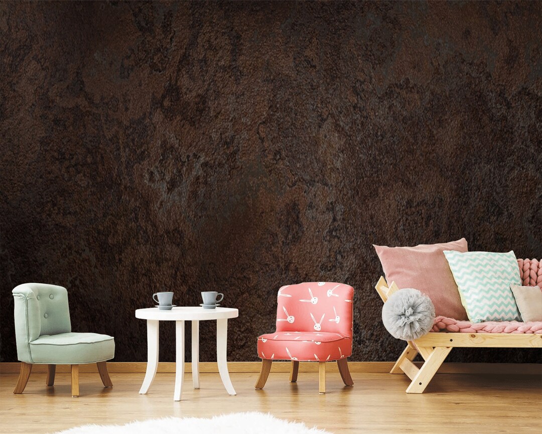 Rusty Copper Wallpaper, Copper Wall Decor, Stone Wallpaper, Rusty Wall ...