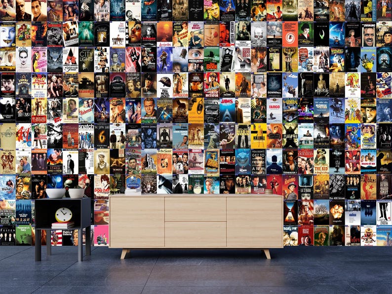 Movie Posters Wallpaper: Self-adhesive Non-woven Wall Covering - Etsy