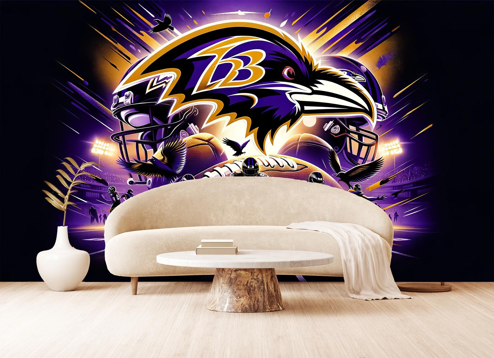 Baltimore Ravens Wallpaper Peel and Stick: NFL American Football Wall ...