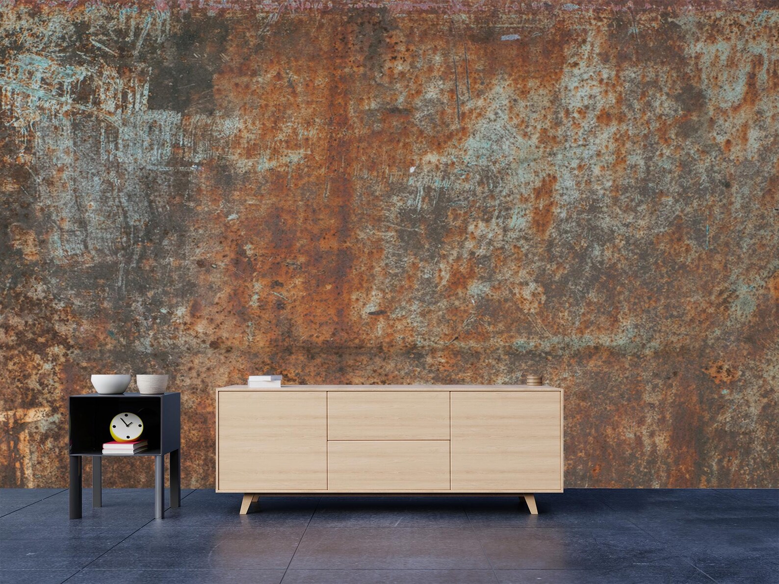 Rusty Metal Wallpaper: Peel and Stick Rust Wall Mural - Etsy