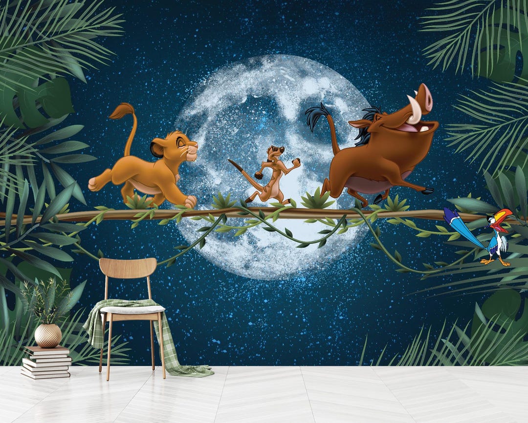 Simba Wallpaper, Lion King Wallpaper, Peel and Stick Kids Room Decor - Etsy