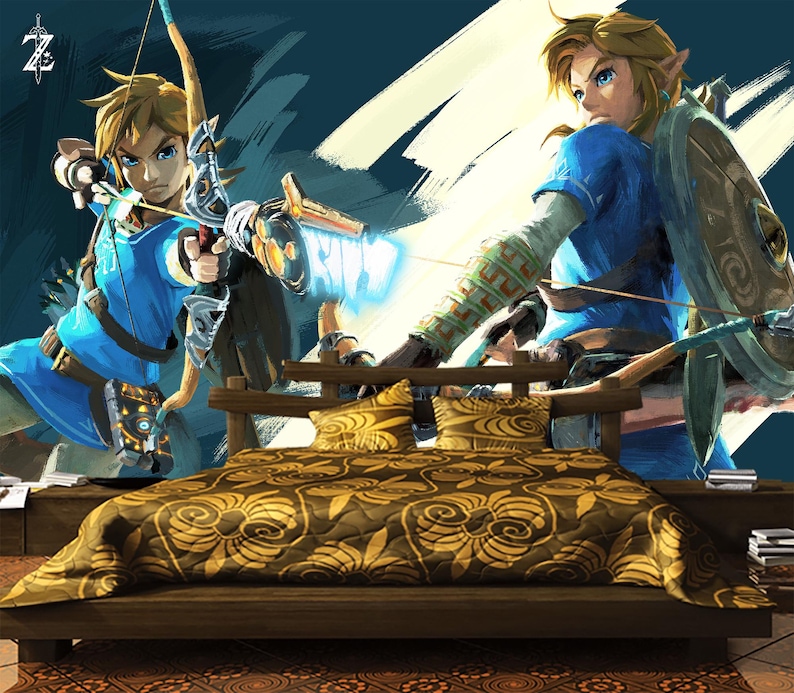 Zelda Breath of the Wild Wallpaper: Peel and Stick Gamers Decor - Etsy