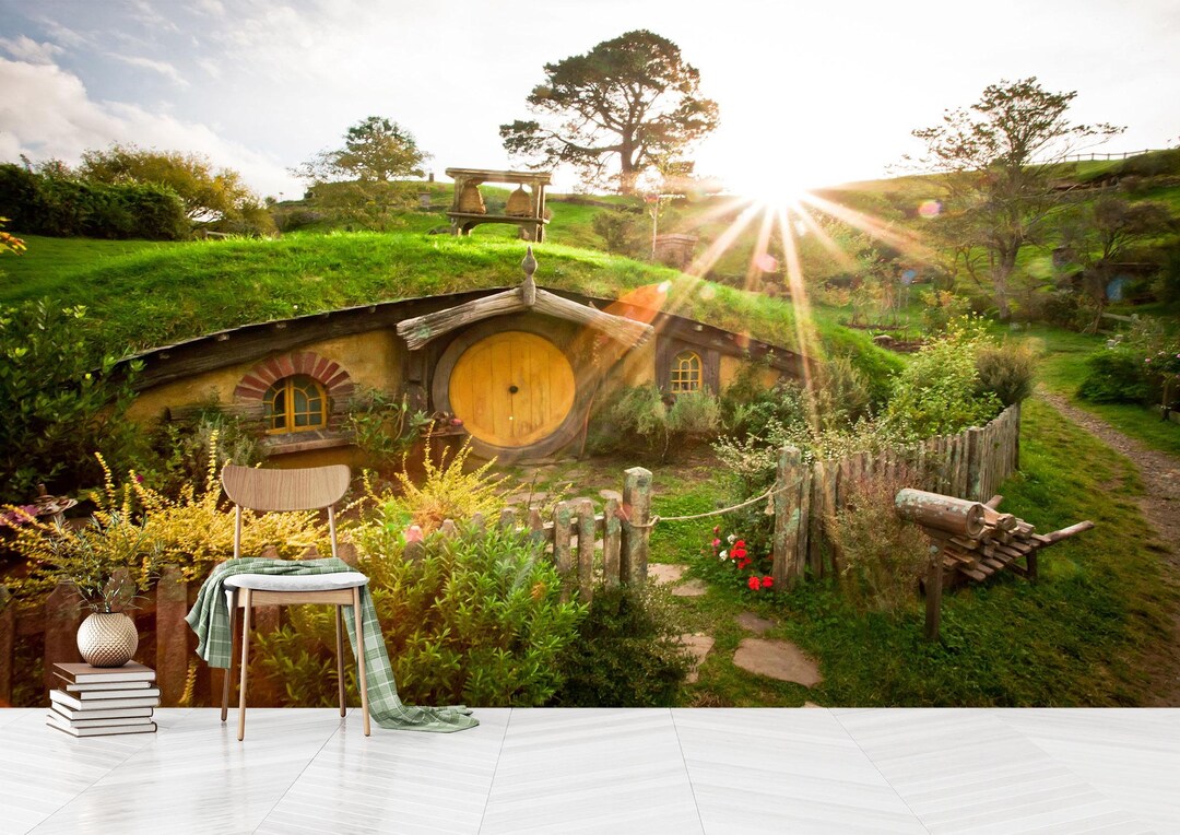Hobbit House Mural, Peel and Stick Wallpaper, Movie Wall Decor - Etsy