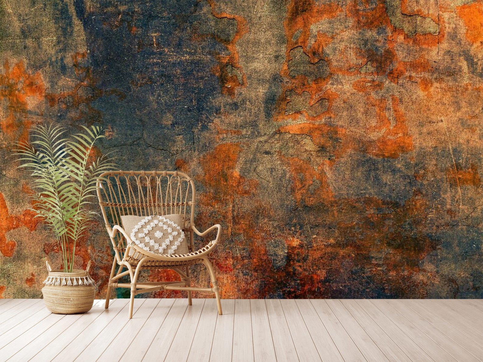 Rusty Metal Wallpaper, Rust Wall Mural, Metal Peel and Stick Wallpaper ...