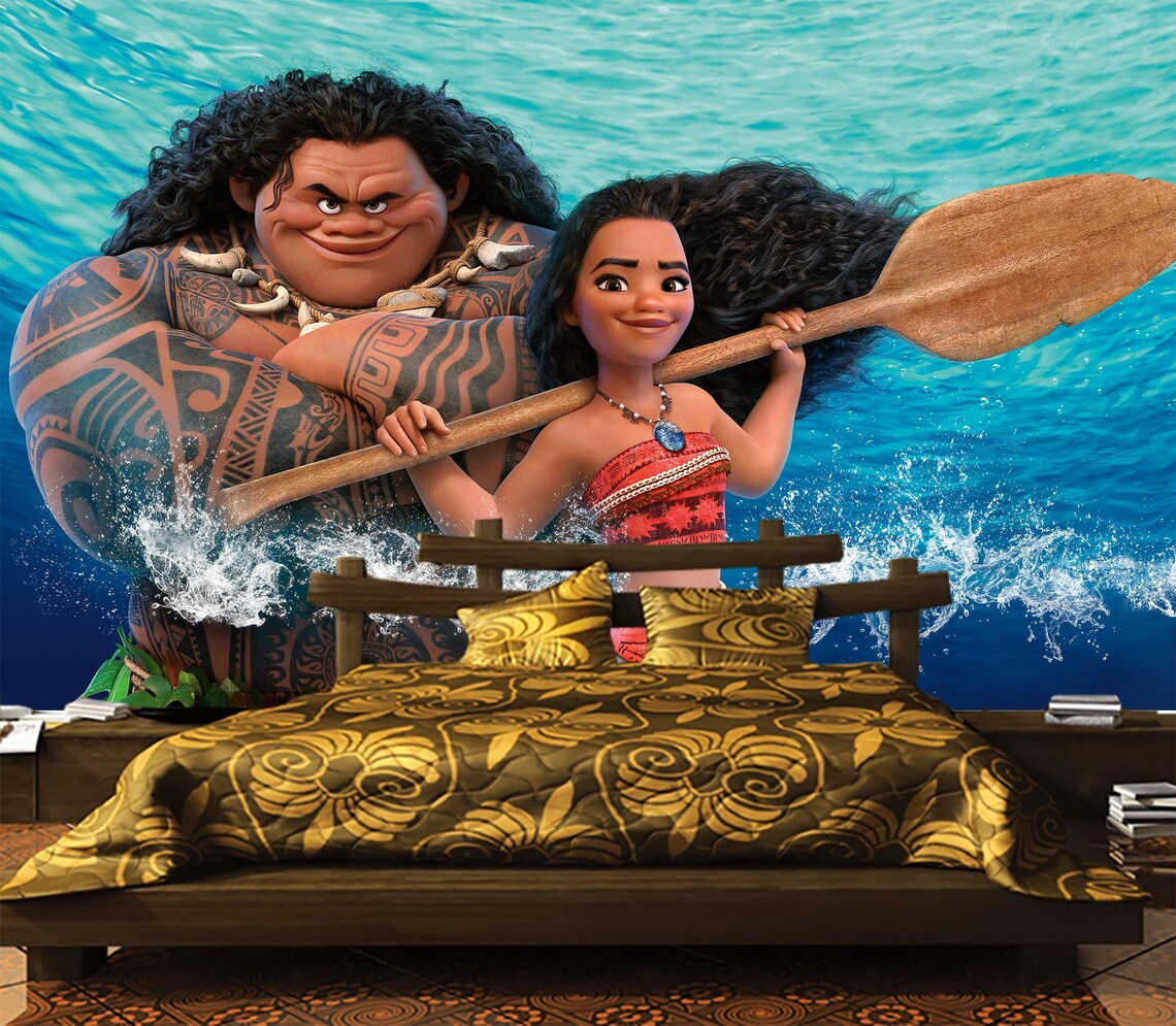 Moana Peel and Stick Wall Mural: Nursery Decor, Non-woven Wallpaper - Etsy